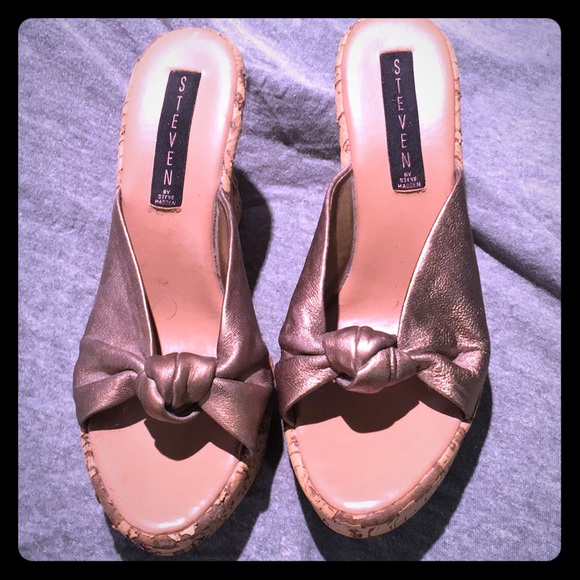 Steven By Steve Madden | Shoes | Steven By Steve Madden Bronze Wedges ...